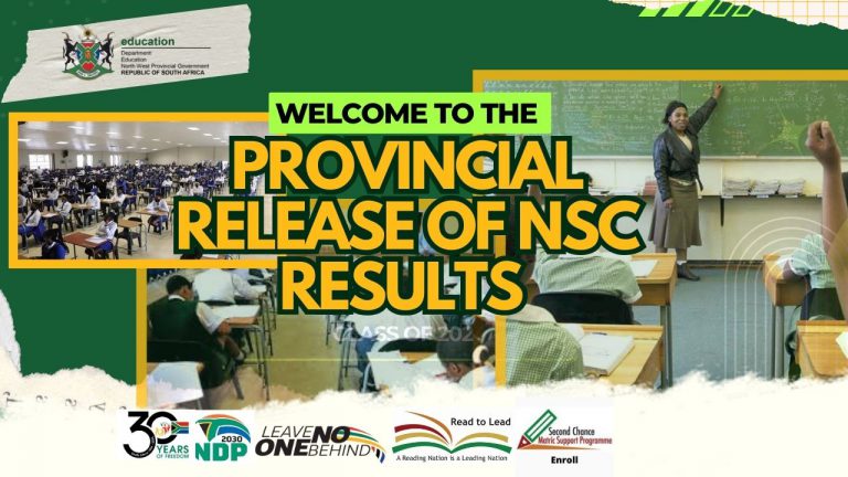 Live: Provincial Release of NSC Results 2024 – North West Department of ...